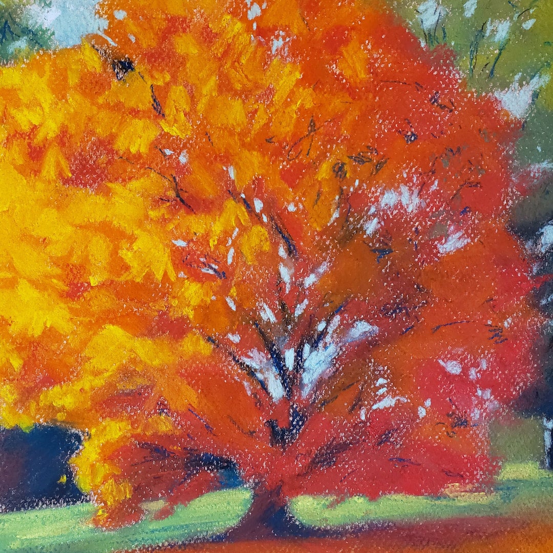 Golden Fall Foliage in Soft Pastel | Visual Arts Brampton Store