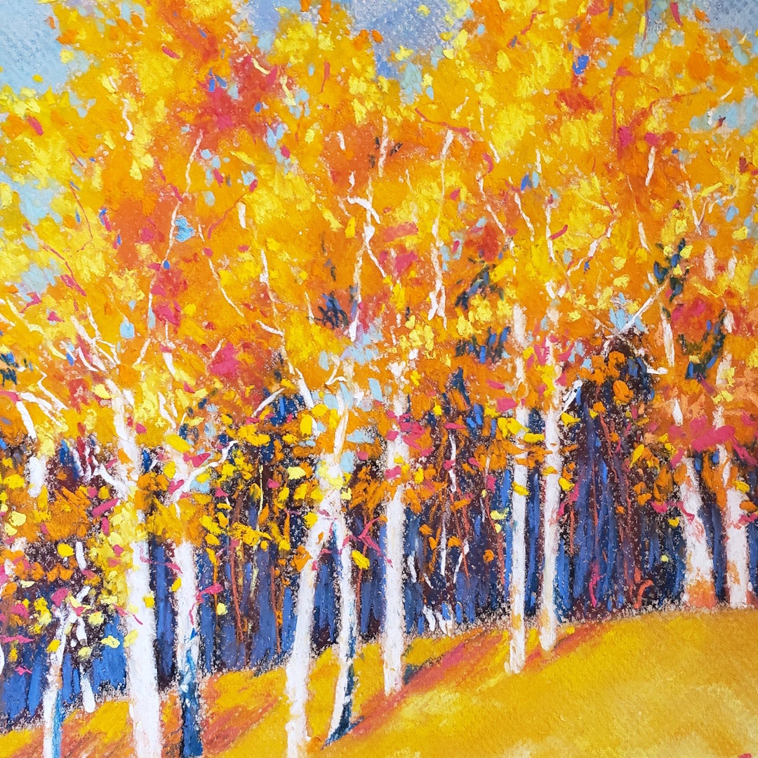 Autumn Birch Trees in Soft Pastel | Visual Arts Brampton Store